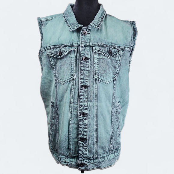RUDE | Jackets & Coats | Rude Acid Wash 9s Y2k Grunge Green Gray ...